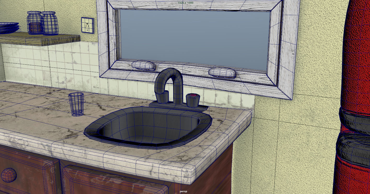 3D model Cartoon Kitchen Layout VR / AR / low-poly | CGTrader