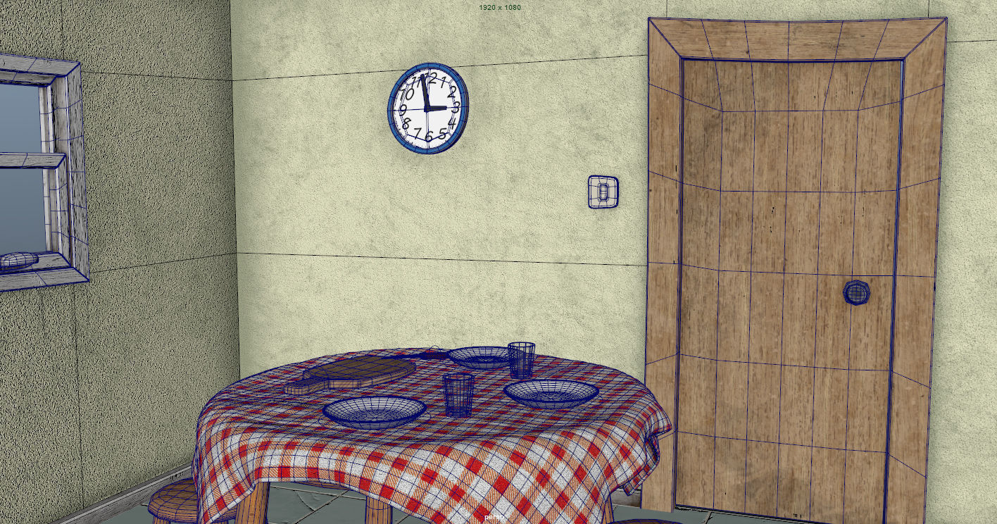 3D model Cartoon Kitchen Layout VR / AR / low-poly | CGTrader