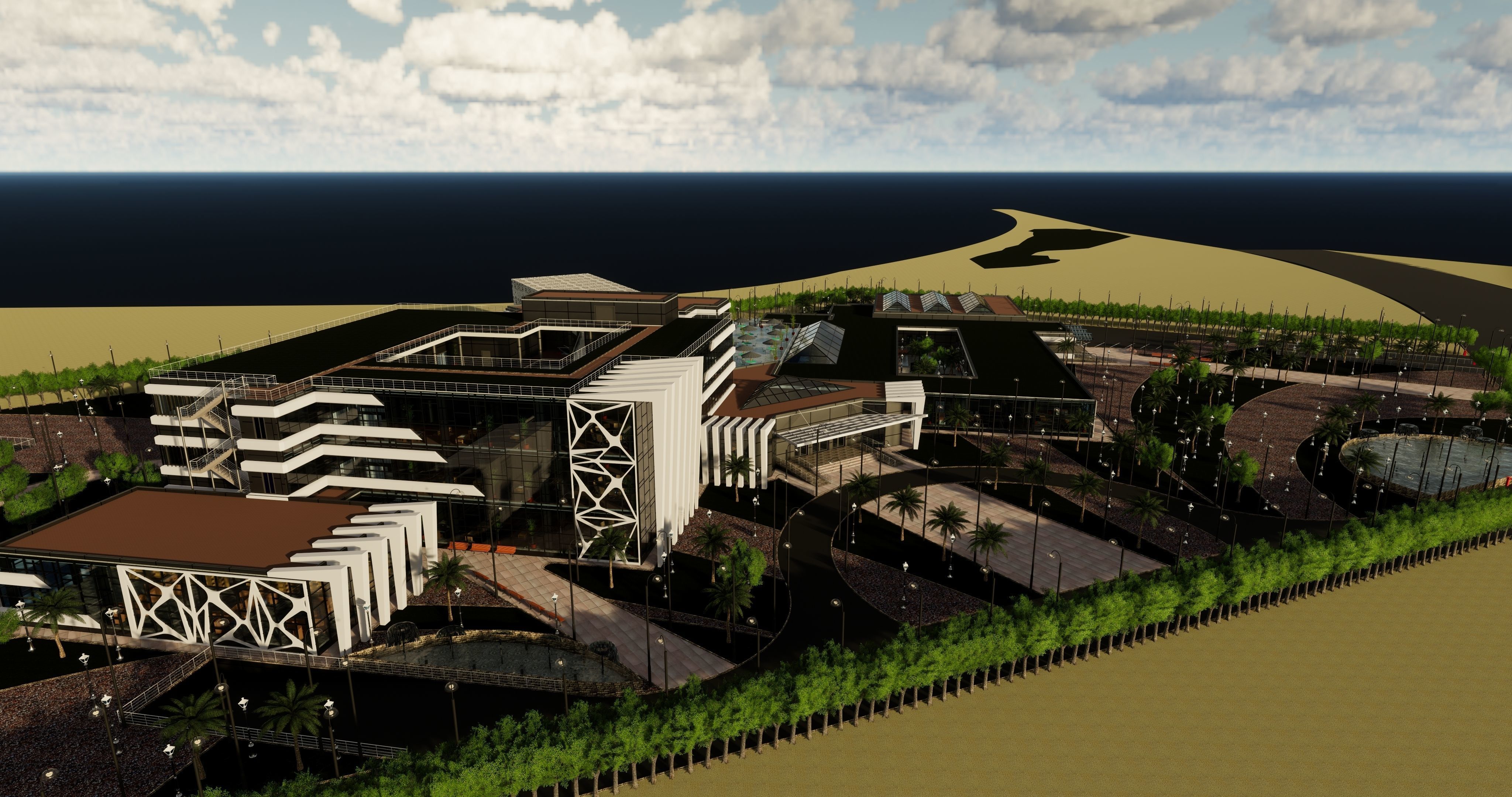 research and training center 3D model | CGTrader