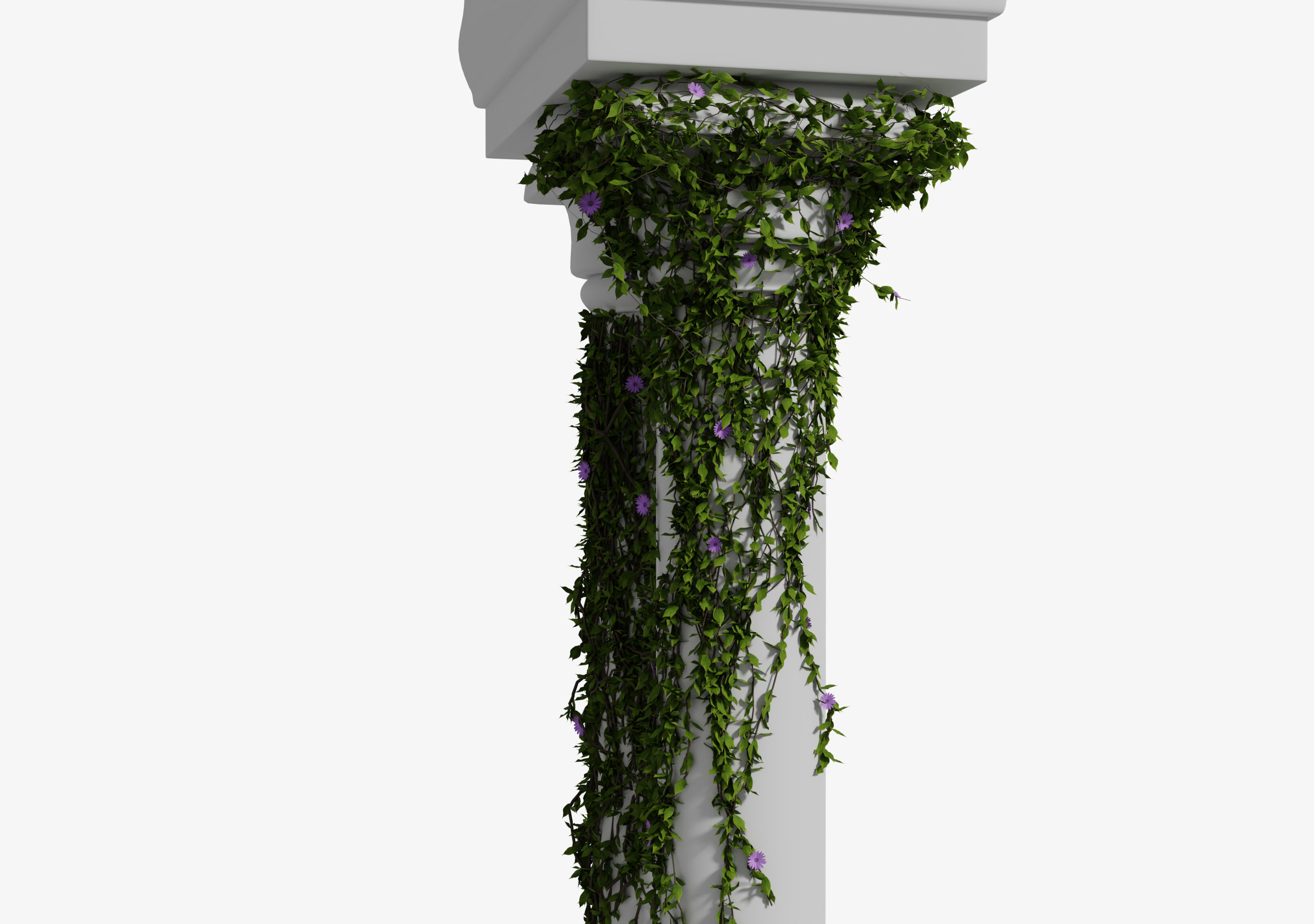 Columns with ivy 3D model | CGTrader