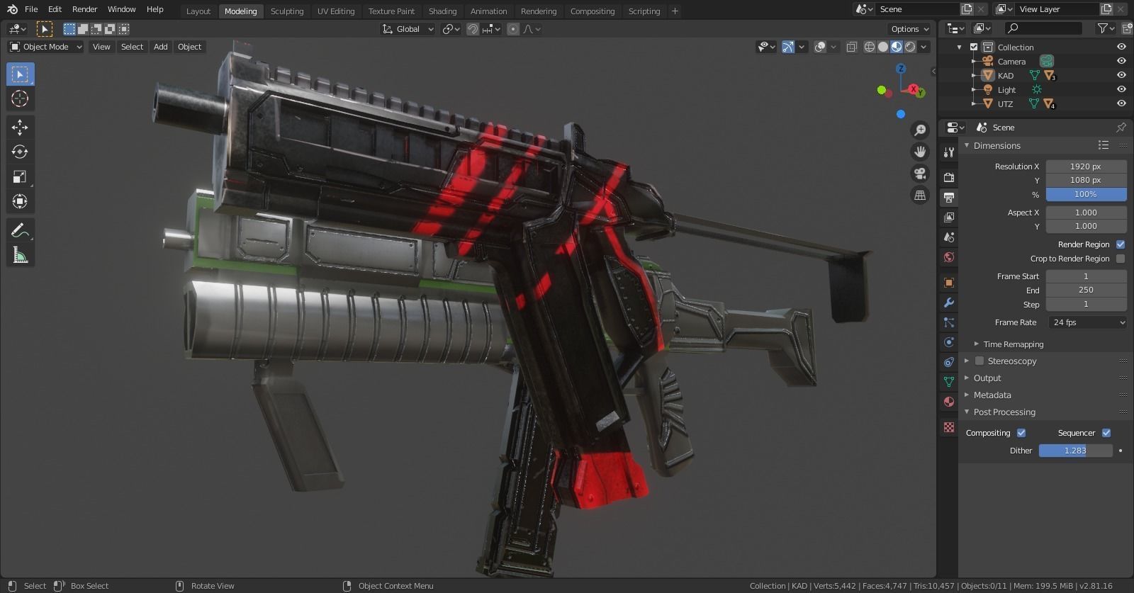 3D model TWO LOWPOLY 3D FUTURISTIC WEAPON MODELS VR / AR / low-poly ...