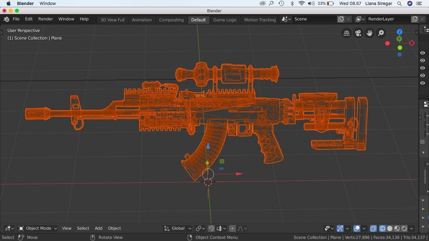 3D model AK Modified Rifle VR / AR / low-poly | CGTrader
