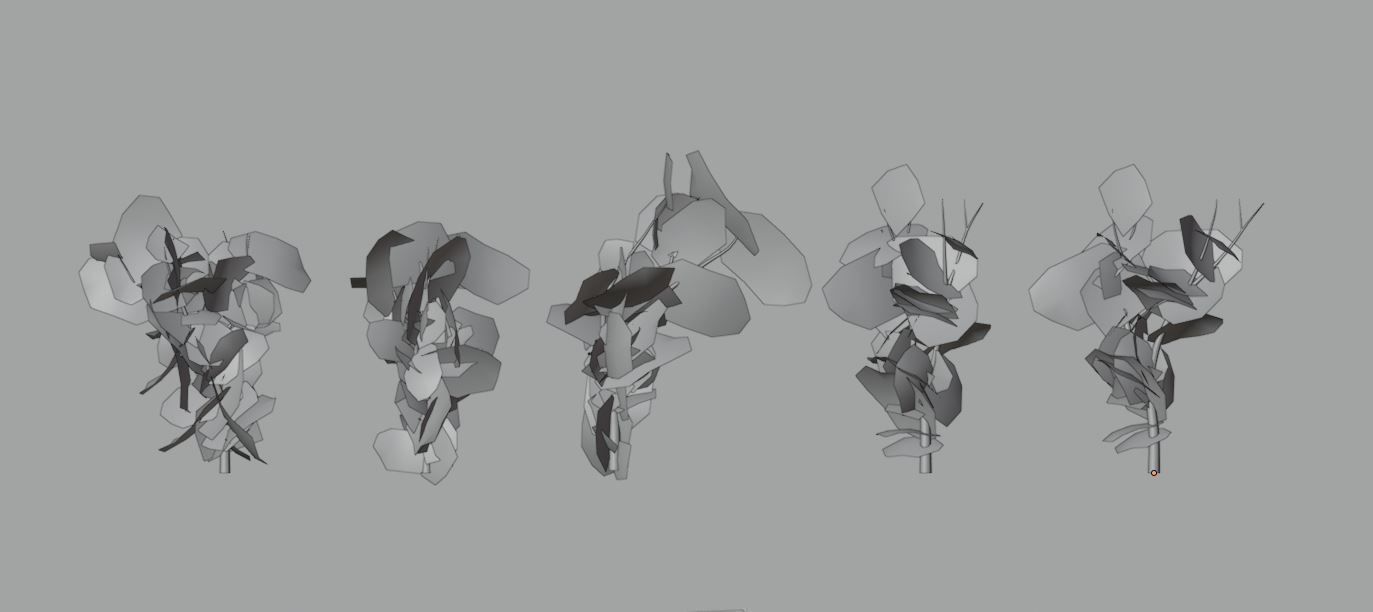 blue berry bushes 3d model with low polygon 3D model | CGTrader