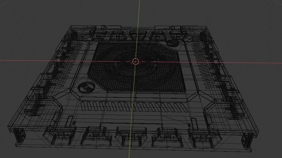 Sci-Fi Radiator Ventilation Panel 3D model | CGTrader