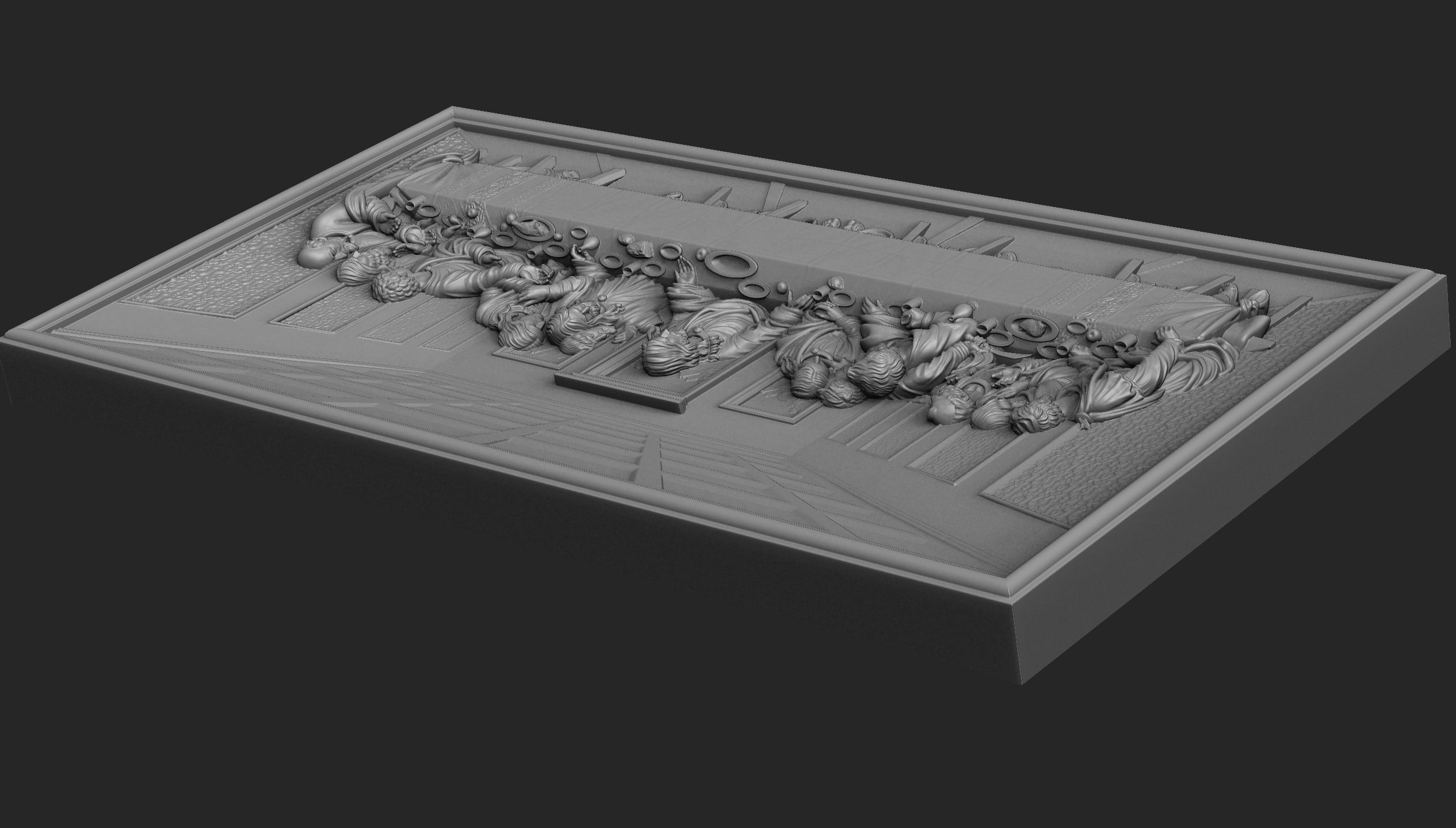 Last Supper Bas Relief Set 3d Model 3d Printable Cgtrader