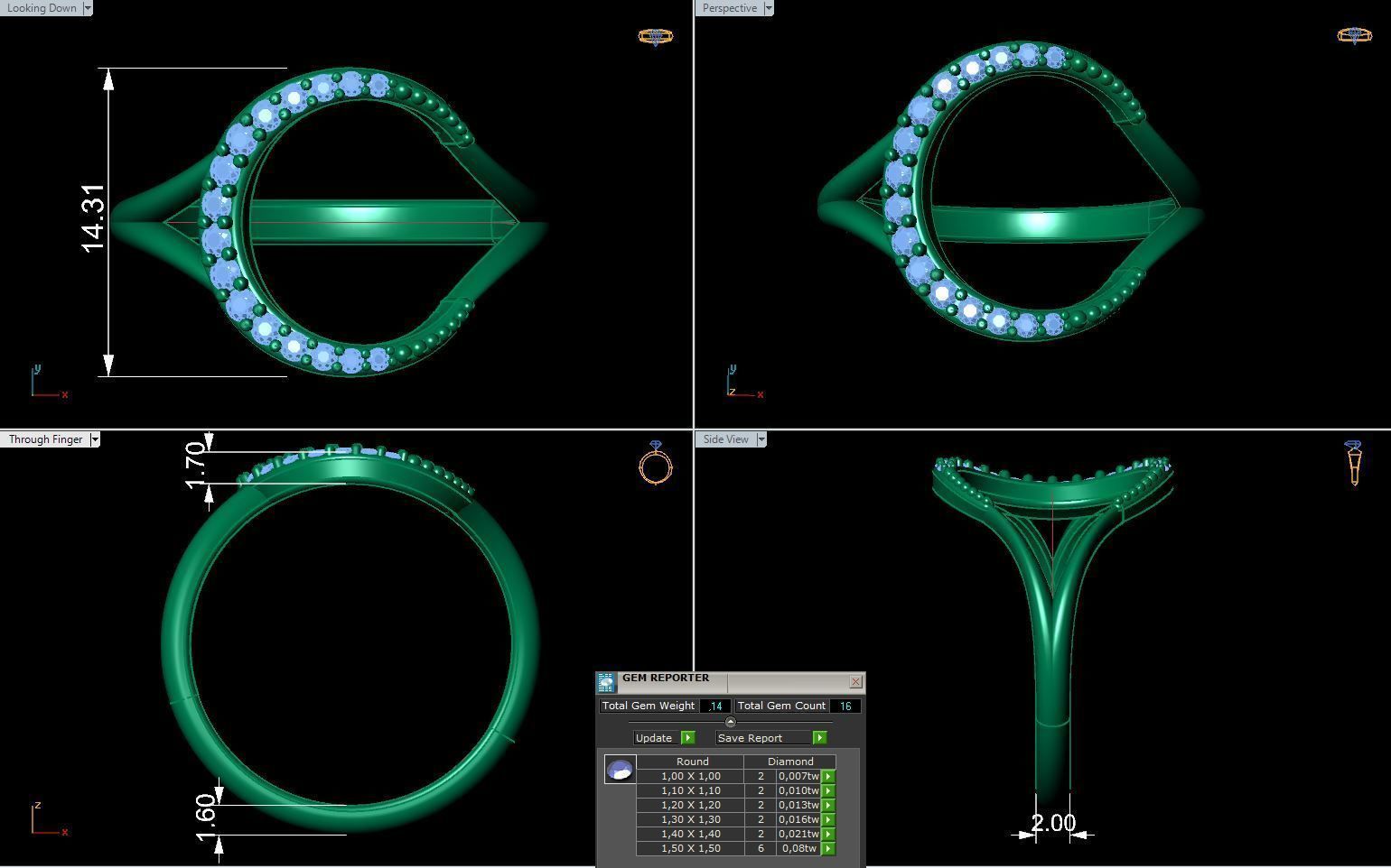 Jewelry Moon ring 3D printable model 3D model 3D printable | CGTrader