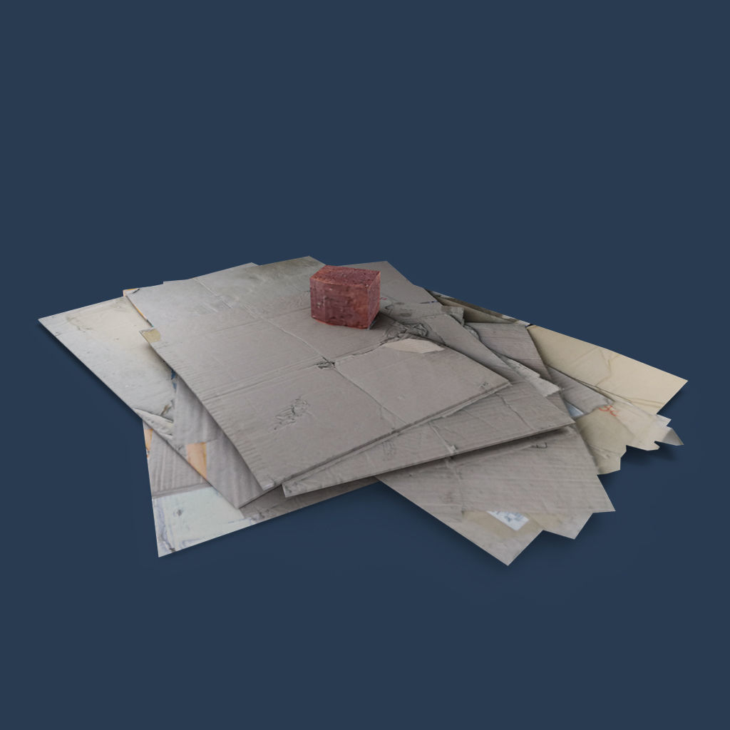 3D model Cardboard Debris 002 - rubbish trash cardboard boxes flat VR ...