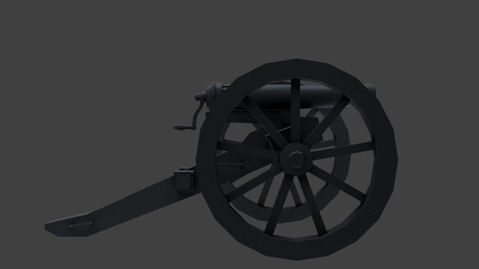 3D model FRENCH 1870 CANNON VR / AR / low-poly | CGTrader