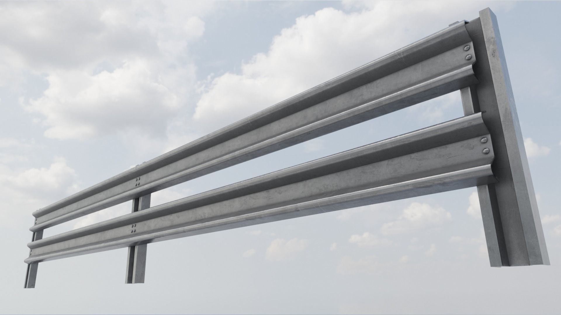 3D model Modular Armco Barrier VR / AR / low-poly | CGTrader