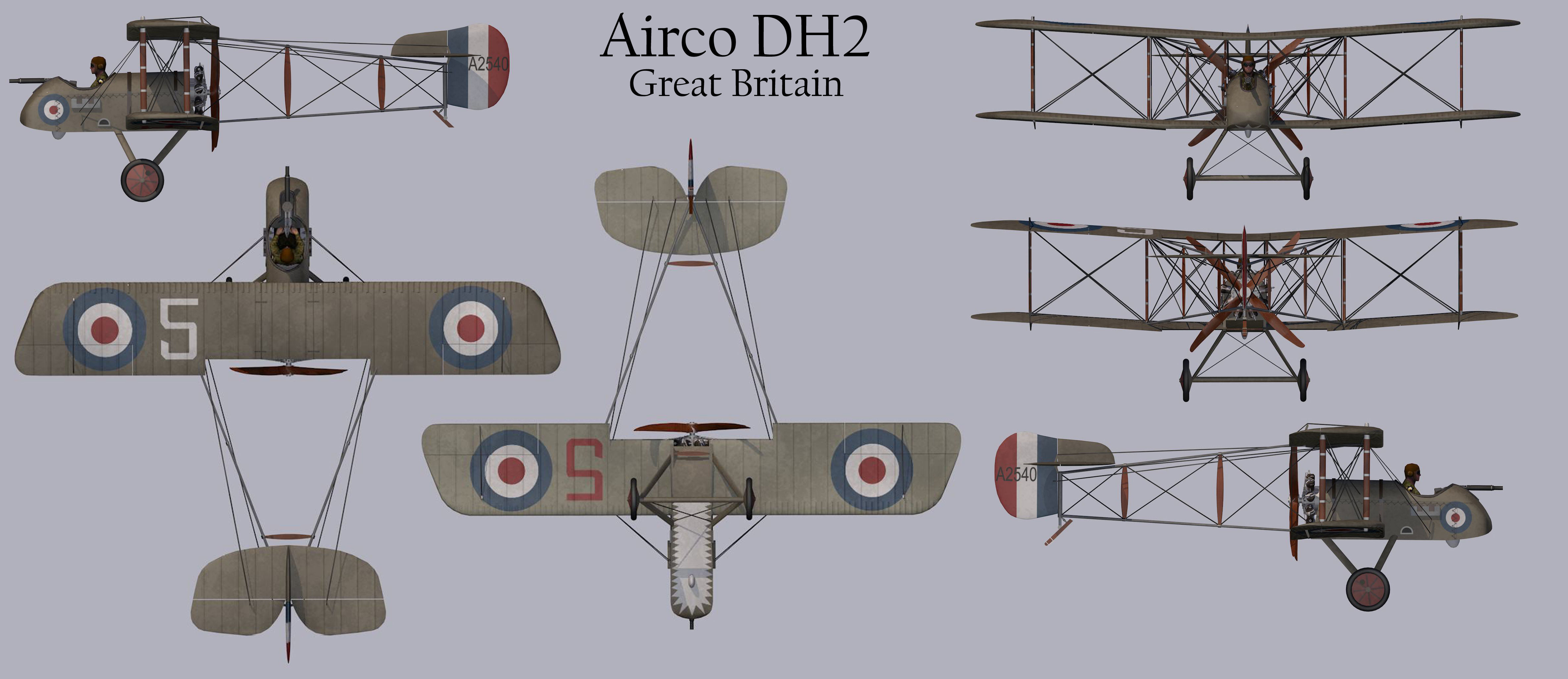 Airco DH2 - DeHavilland DH2 3D model | CGTrader