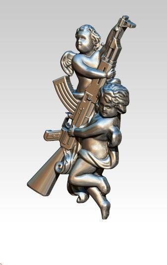 Angel weapon AK47 Avtomat Kalashnikova assault rifle Jewel 3D model 3D ...