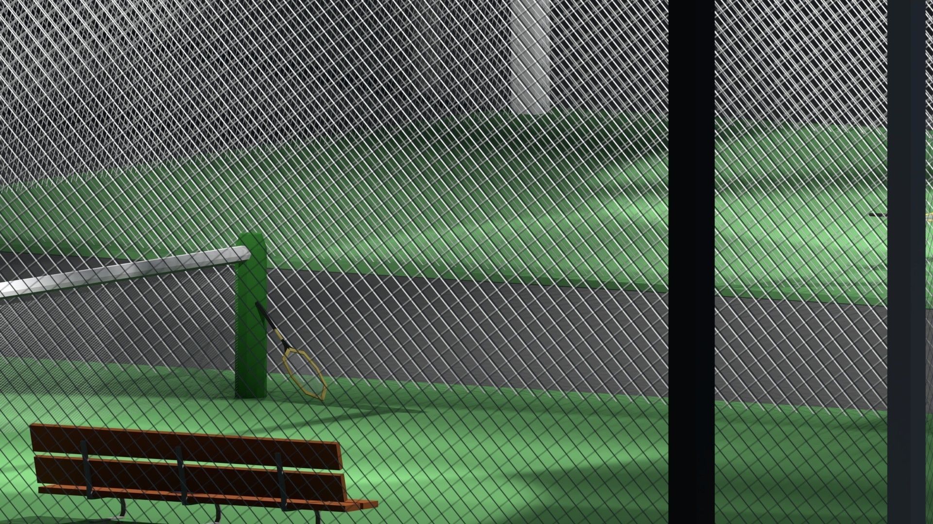 3D model Low Poly Tennis Courts VR / AR / low-poly | CGTrader