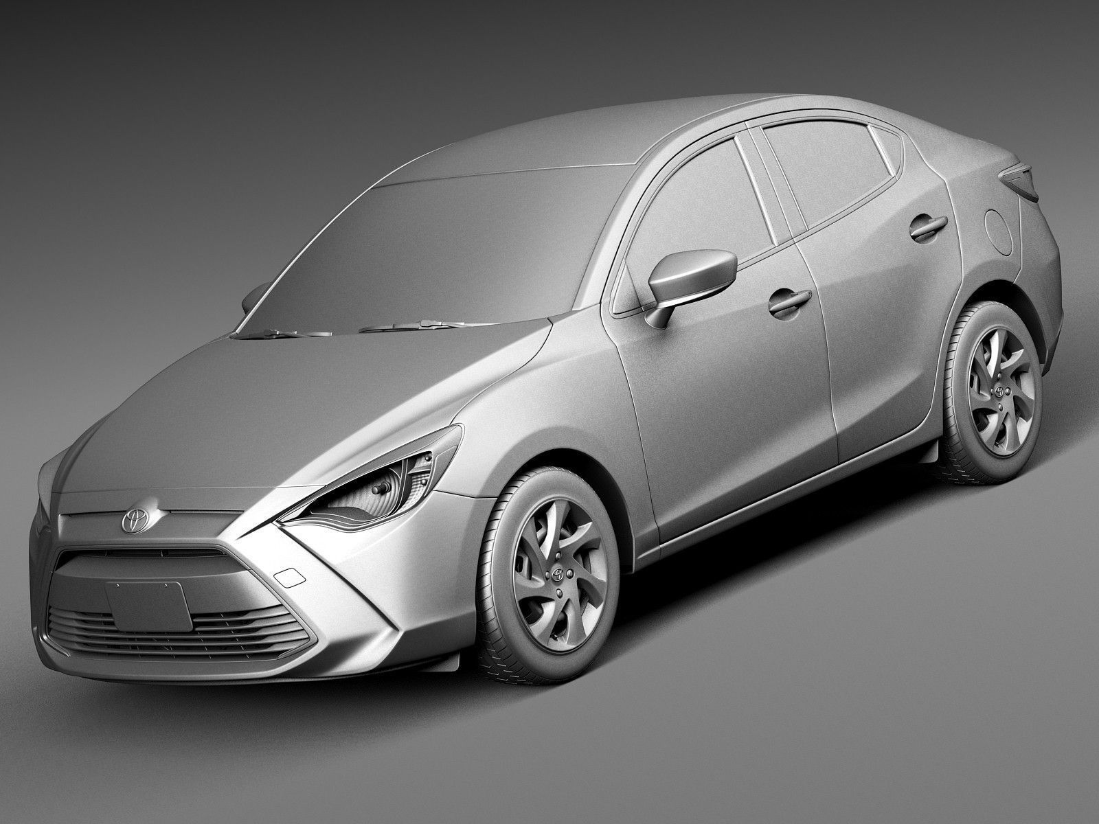 Toyota Yaris sedan 2016 3D model | CGTrader