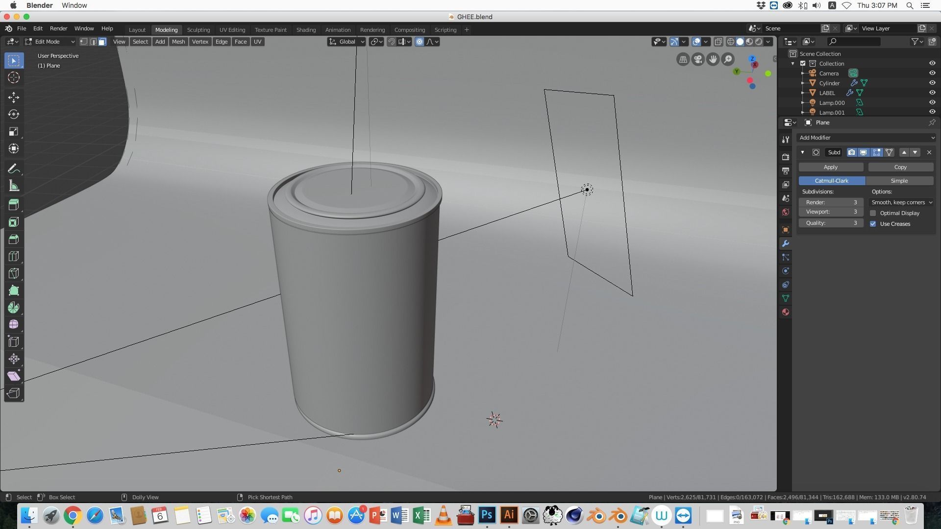 3d Can put your label 3D model | CGTrader