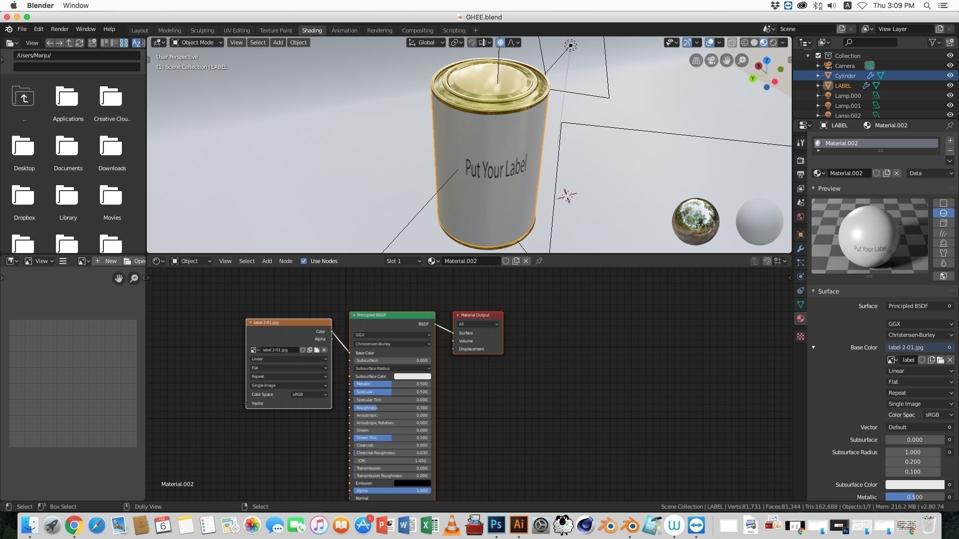 3d Can put your label 3D model | CGTrader