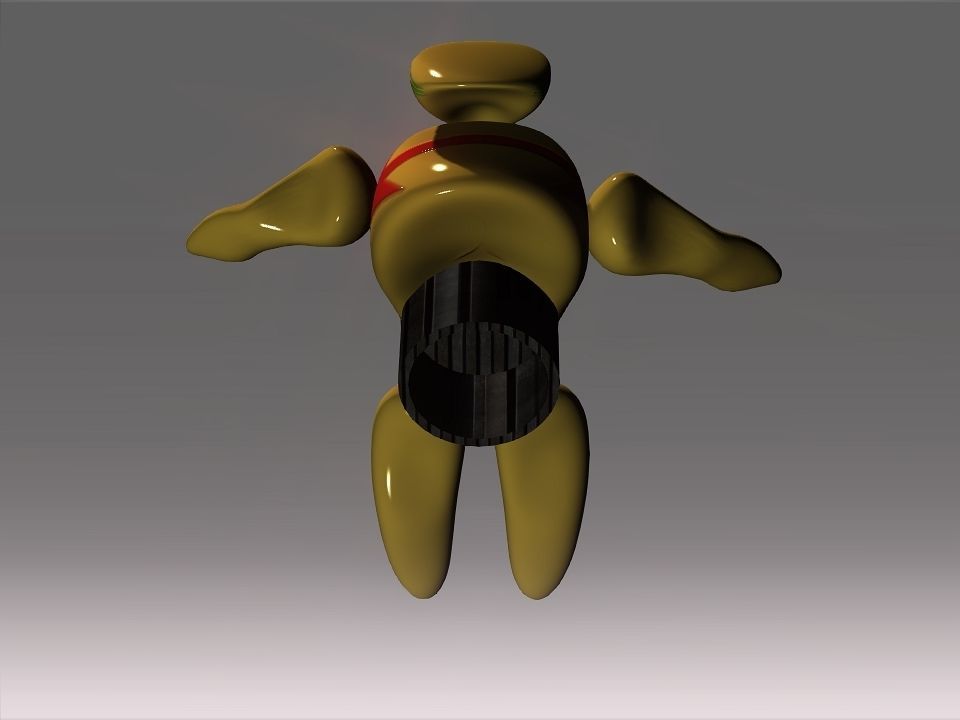 Auto pilot robotic gravity arms golden spaceship 3D model animated ...