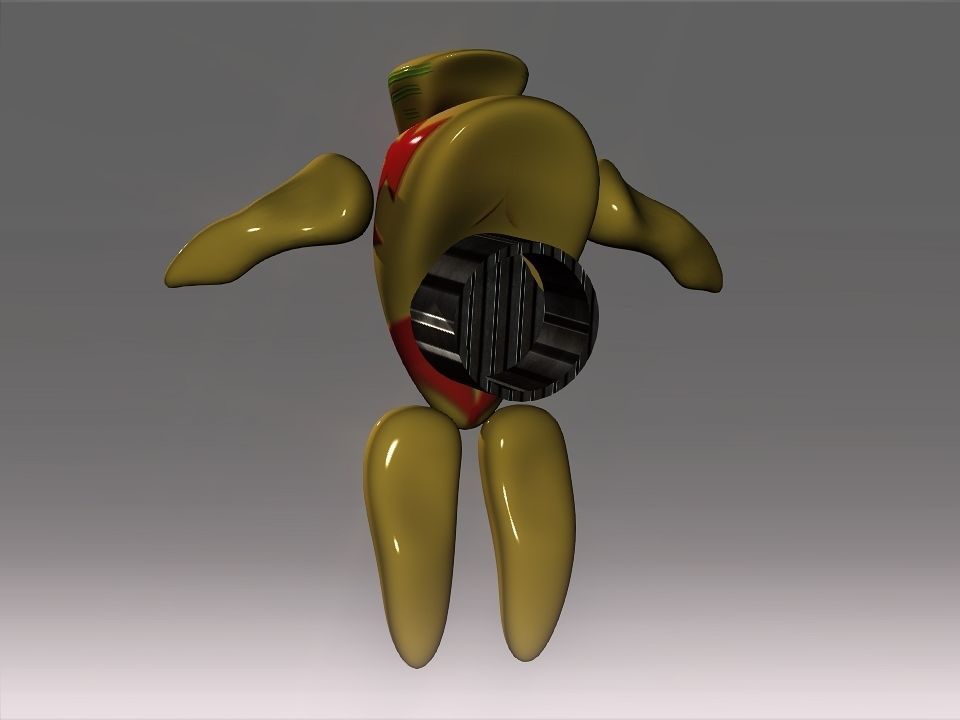 Auto pilot robotic gravity arms golden spaceship 3D model animated ...