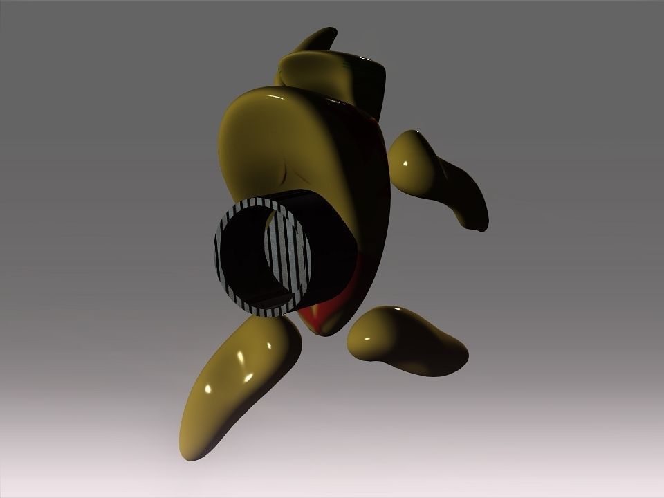 Auto pilot robotic gravity arms golden spaceship 3D model animated ...