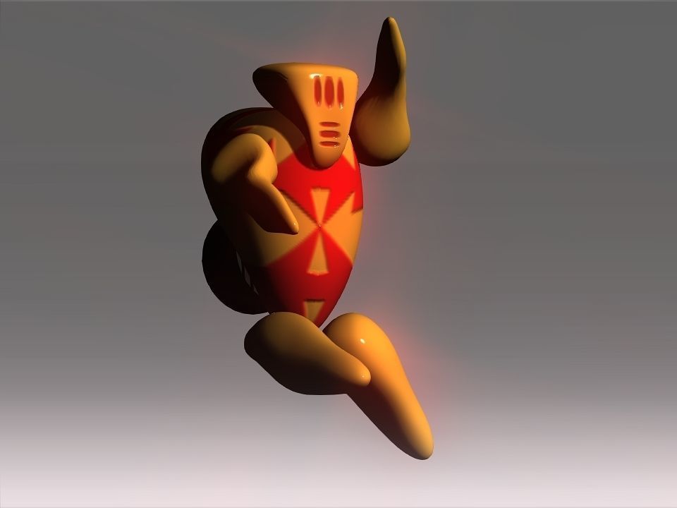 Auto pilot robotic gravity arms golden spaceship 3D model animated ...