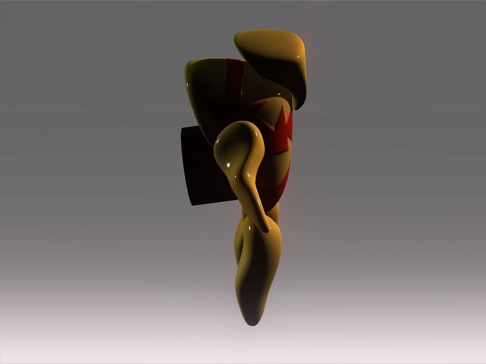 Auto pilot robotic gravity arms golden spaceship 3D model animated ...