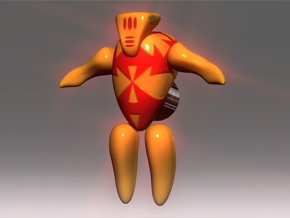 Auto pilot robotic gravity arms golden spaceship 3D model animated ...