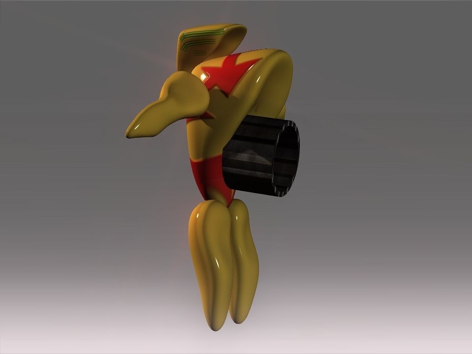 Auto pilot robotic gravity arms golden spaceship 3D model animated ...