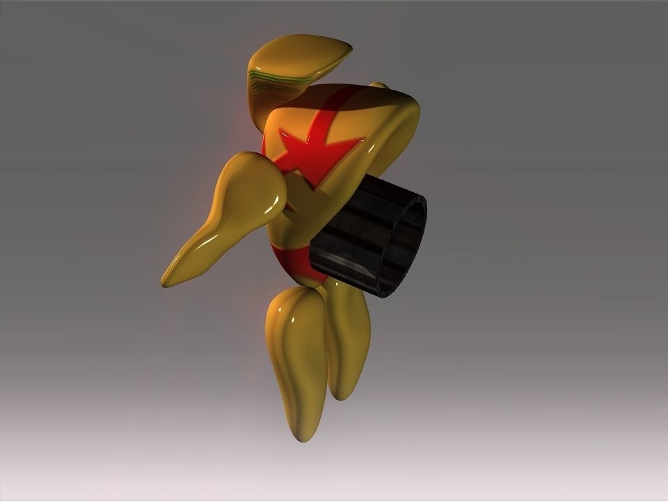 Auto pilot robotic gravity arms golden spaceship 3D model animated ...