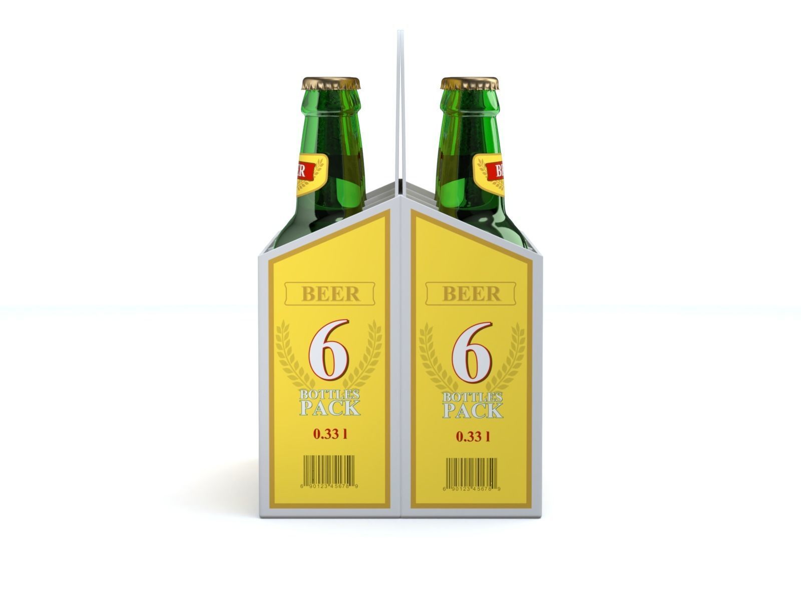 Beer Cardboard Pack 3D model | CGTrader