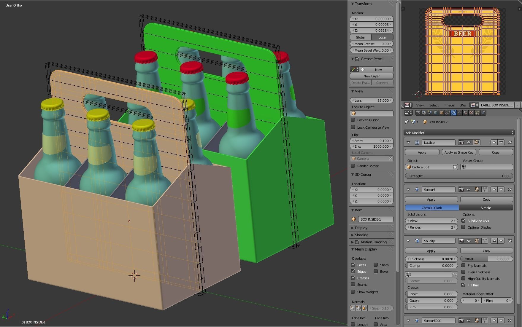 Beer Cardboard Pack 3D model | CGTrader