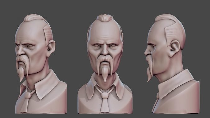 Stylized Angry for Print 3D model 3D printable | CGTrader