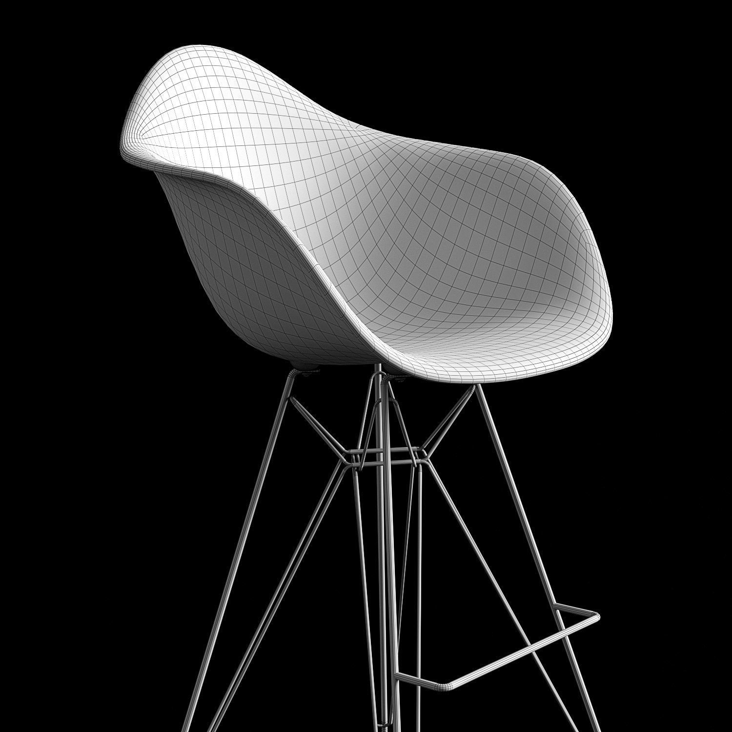 Bar stools eames 3D model | CGTrader