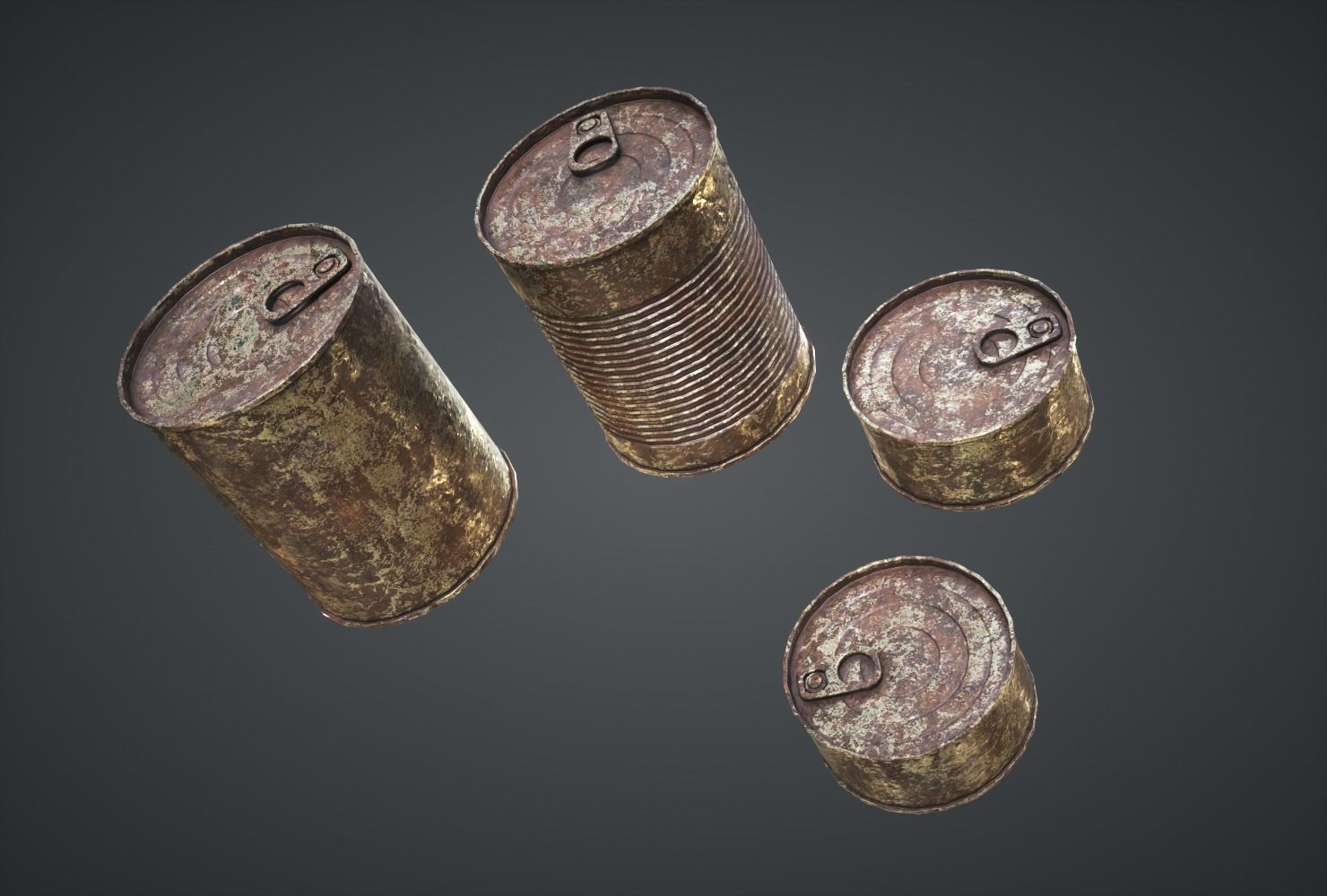 3D model Cans Rust VR / AR / low-poly | CGTrader