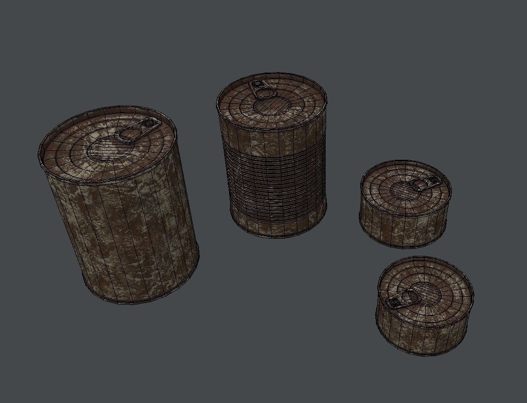 3D model Cans Rust VR / AR / low-poly | CGTrader