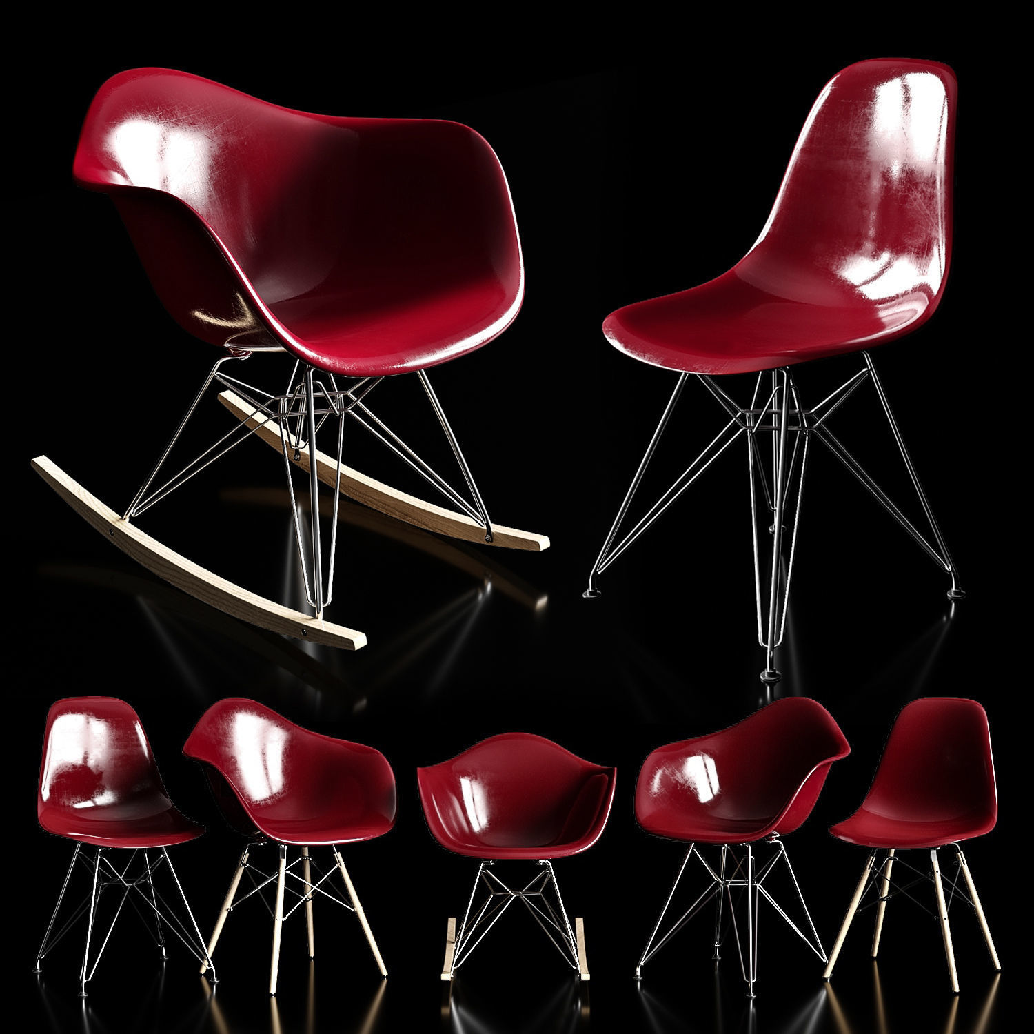 Chairs eames 3D model | CGTrader