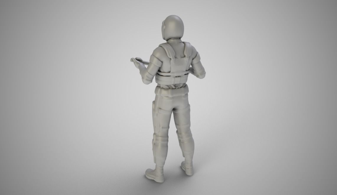Riot Cop 3D model 3D printable | CGTrader