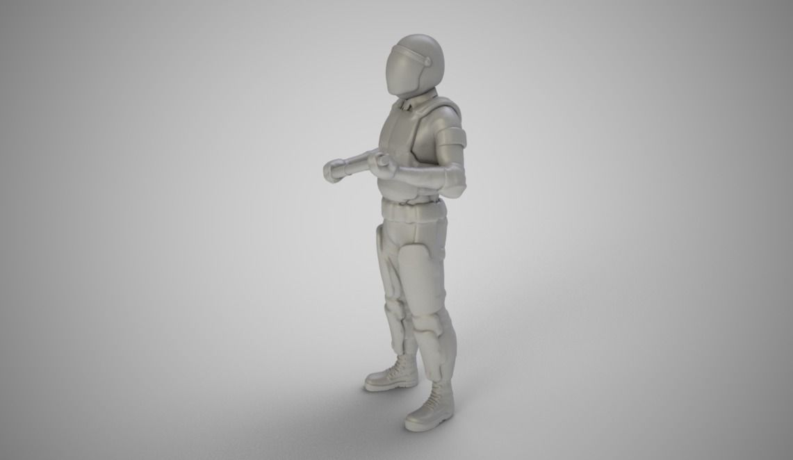 Riot Cop 3D model 3D printable | CGTrader