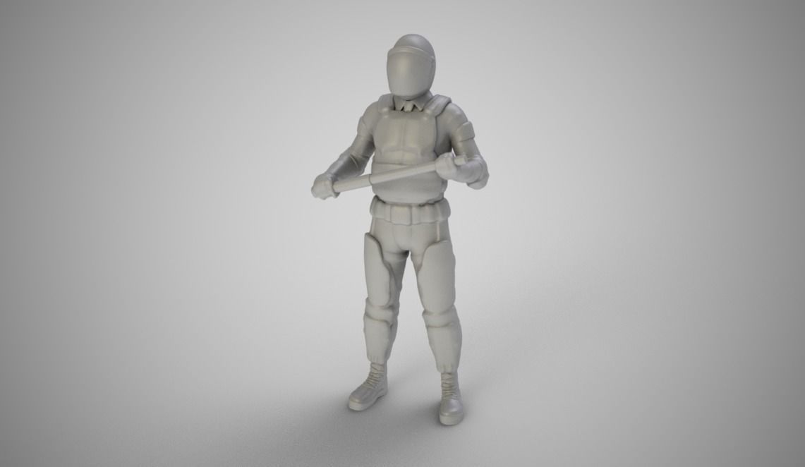 Riot Cop 3D model 3D printable | CGTrader