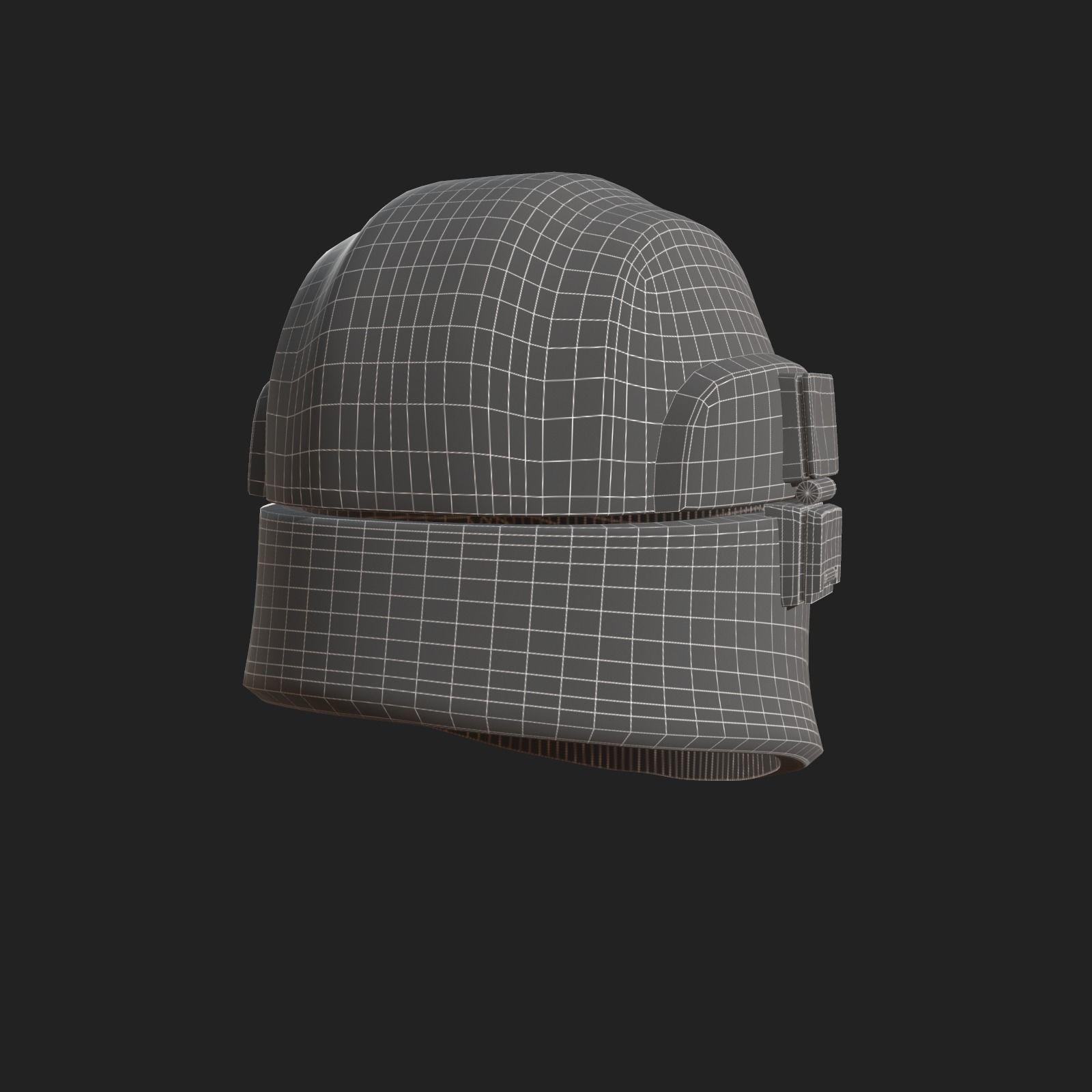 3D model Helmet scifi fantasy pilot cyborg robot armor develop VR / AR ...