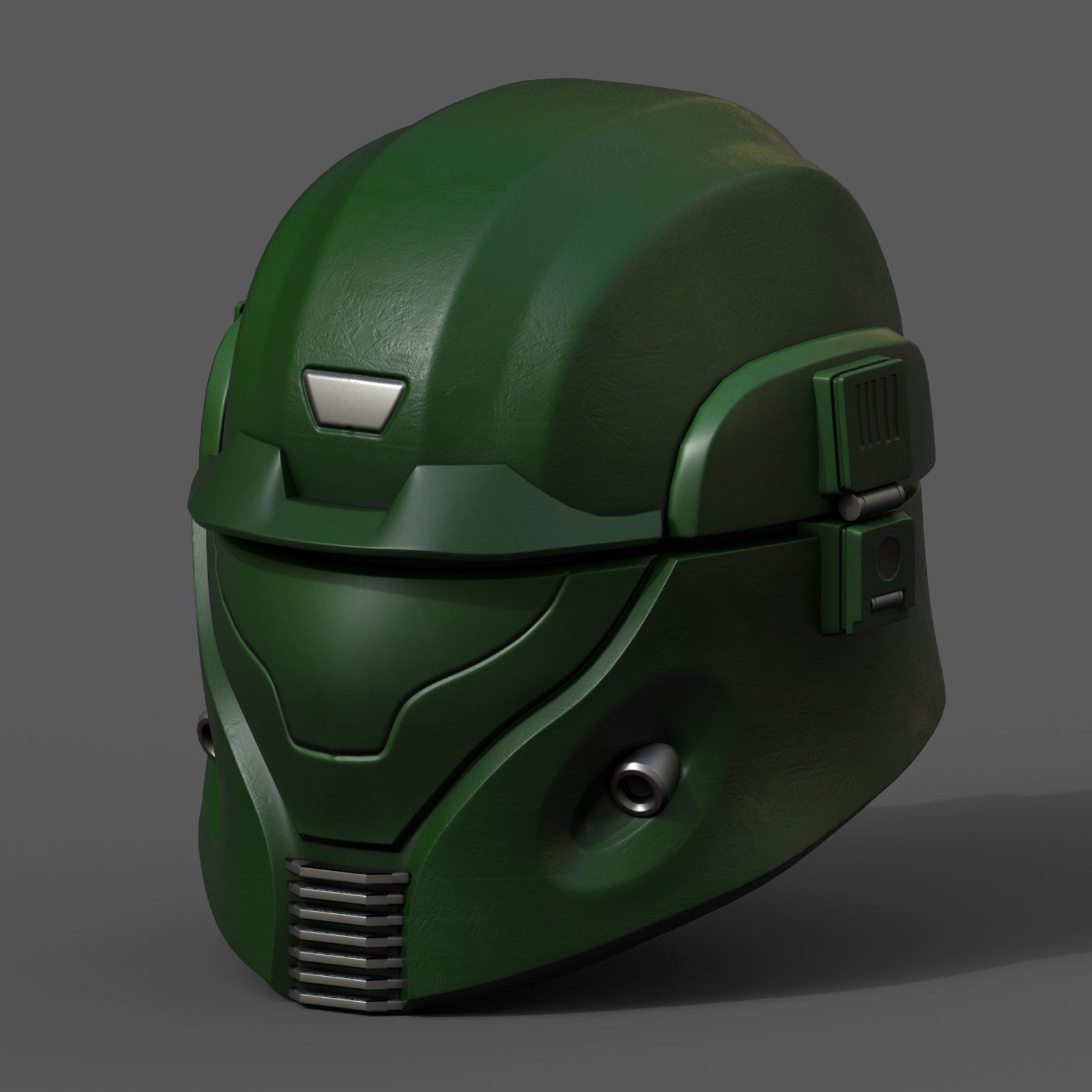 3D model Helmet scifi fantasy pilot cyborg robot armor develop VR / AR ...