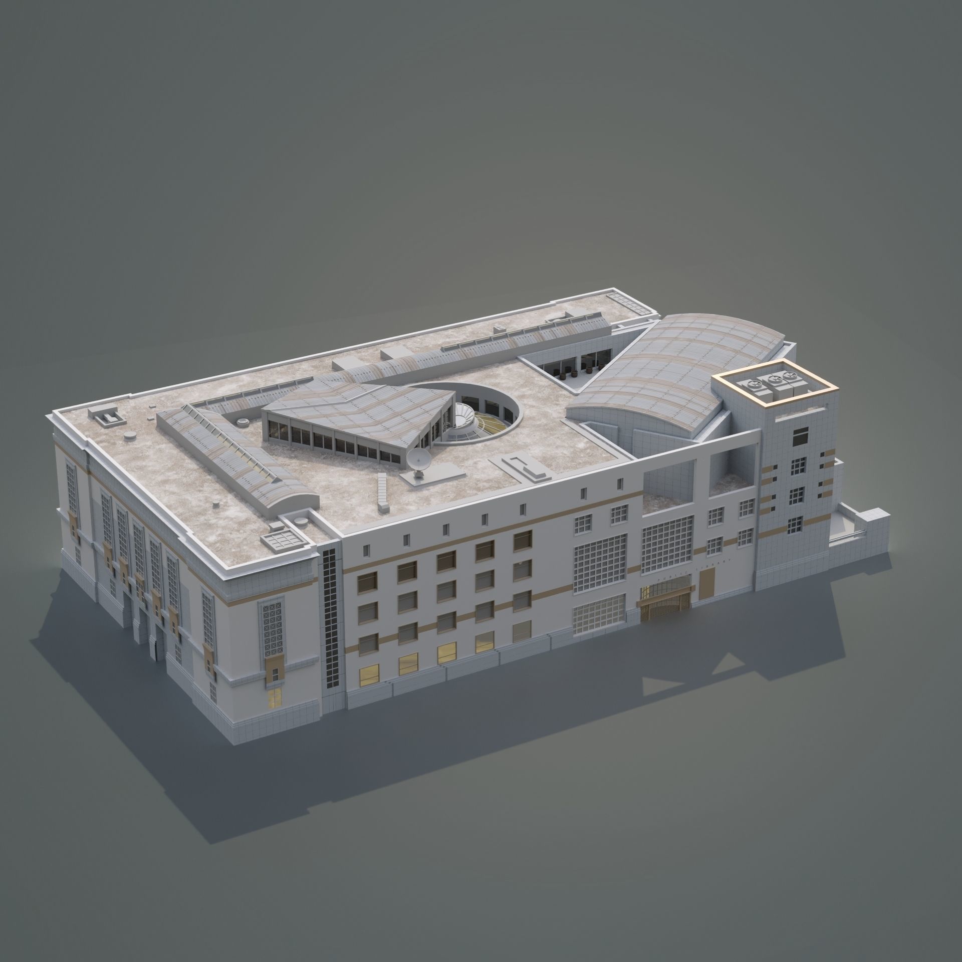San Francisco Public Library Larkin St 3D model | CGTrader