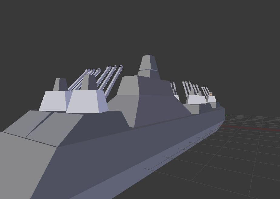 3D model battleship ship with guns VR / AR / low-poly | CGTrader