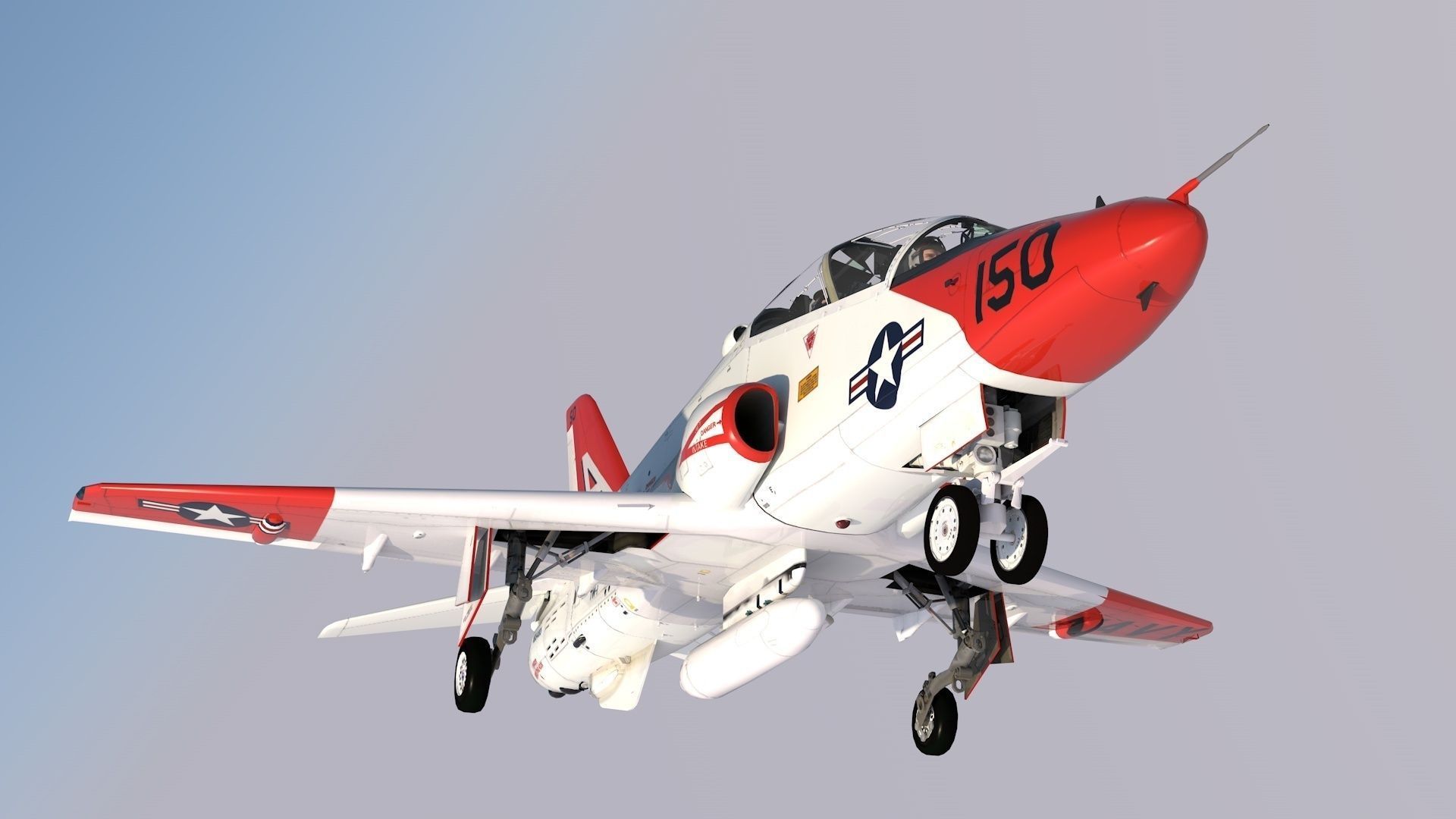 McDonnell Douglas T-45 Goshawk Navy 3D Model rigged .c4d - CGTrader.com