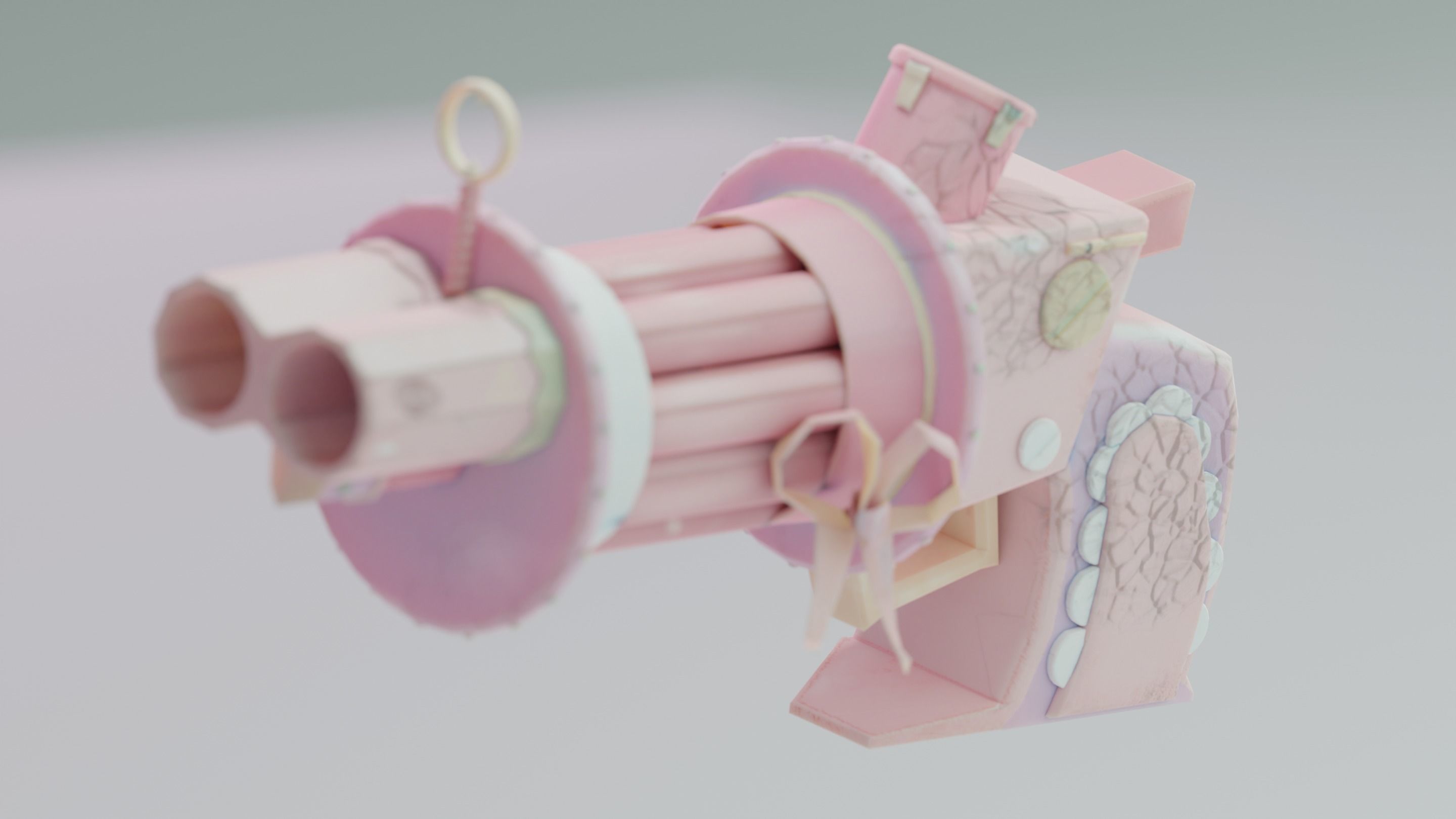 3D model Stylized weapon prop - Girl pink art - VR / AR / low-poly ...