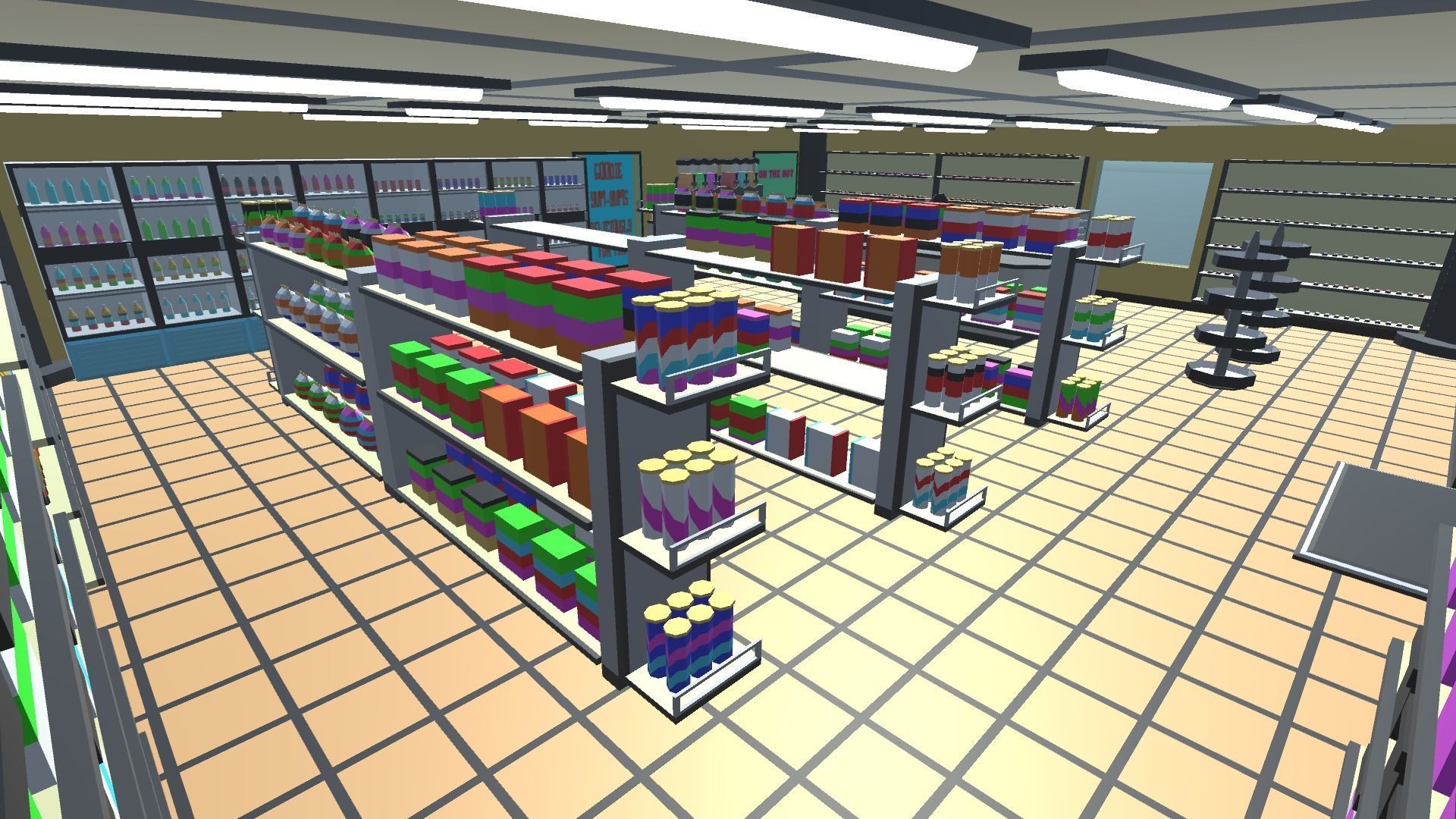 3D model 9t5 Low Poly Convenience Store VR / AR / low-poly | CGTrader