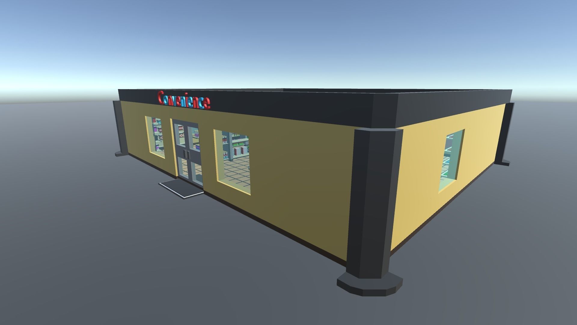 3D model 9t5 Low Poly Convenience Store VR / AR / low-poly | CGTrader