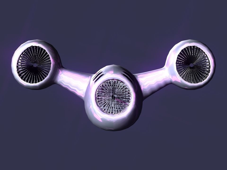 3D model Fan Engine Wings Spaceship VR / AR / low-poly | CGTrader