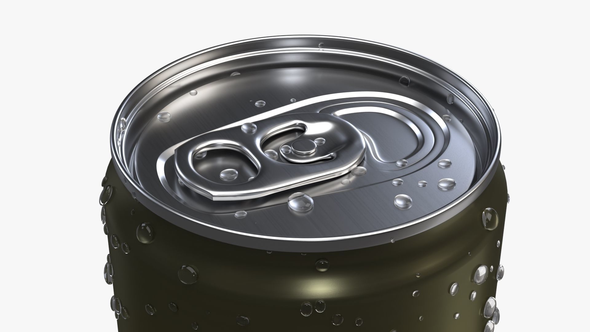 Slim soda energy drink beverage can 250 ml with water drops 3D model ...