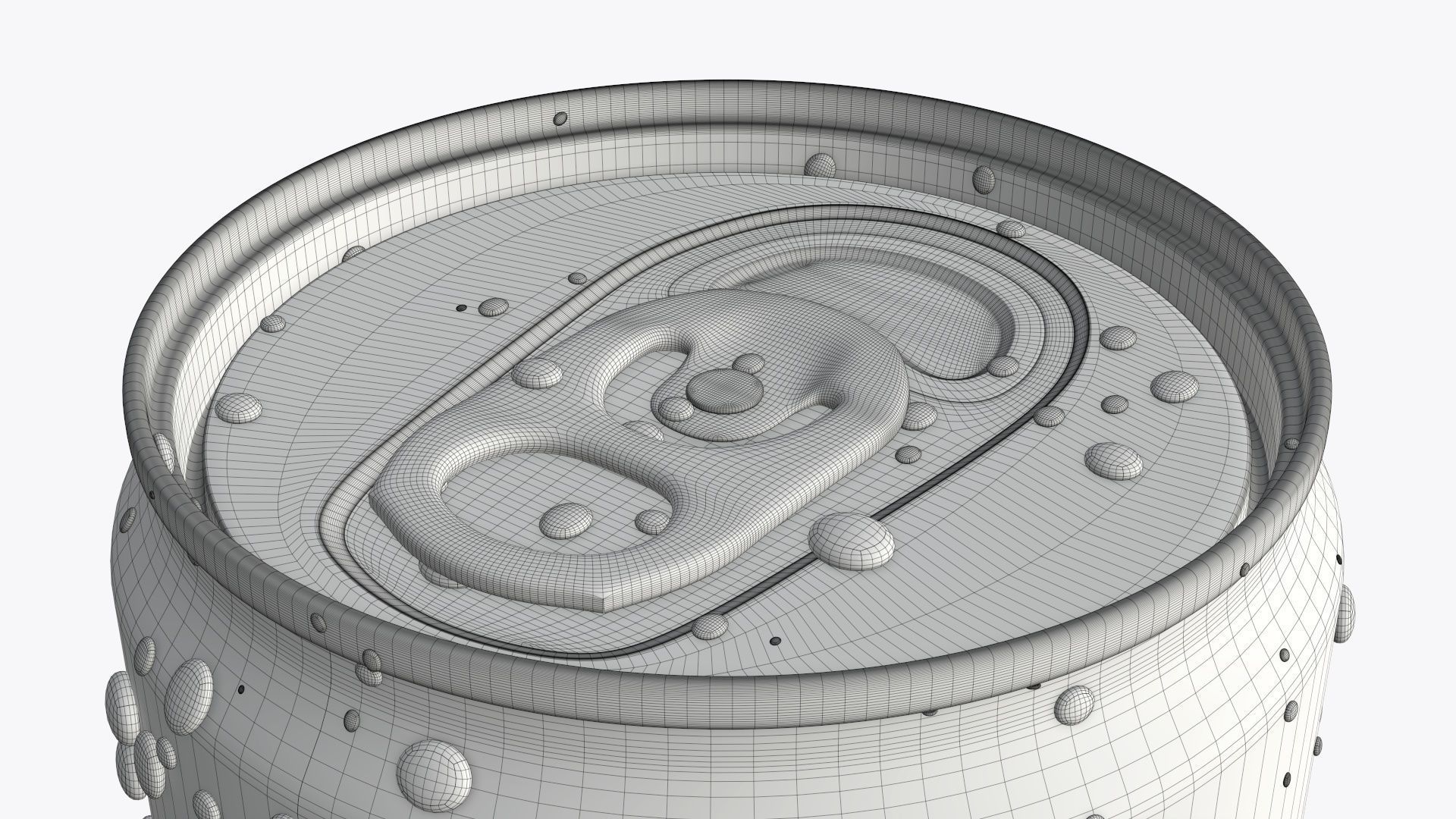 Slim soda energy drink beverage can 250 ml with water drops 3D model ...