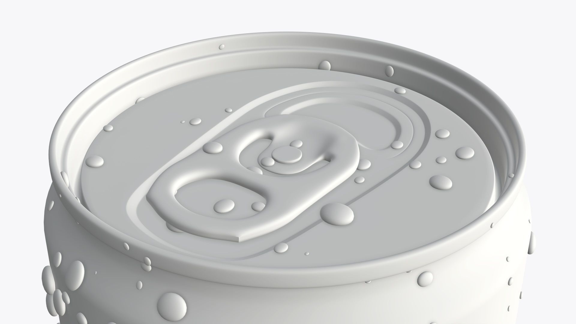 Slim soda energy drink beverage can 250 ml with water drops 3D model ...