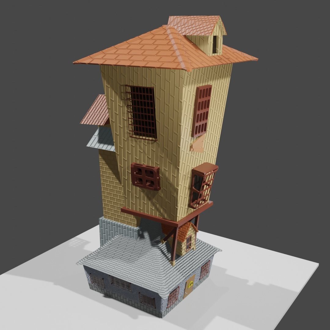 3D model Harry Potter Burrow-Fantasy Building VR / AR / low-poly | CGTrader